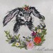 Floral Bunny Machine Embroidery Design 4 Sizes (Instant Download) - Etsy