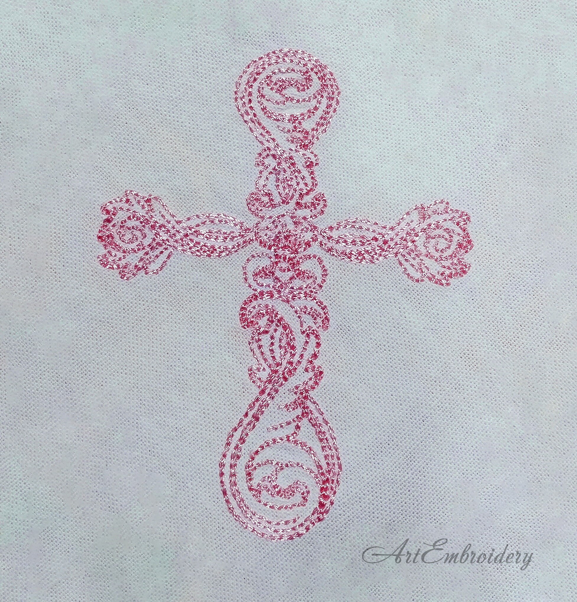 Floral Cross 3 Machine Embroidery Designs Set for hoops | Etsy