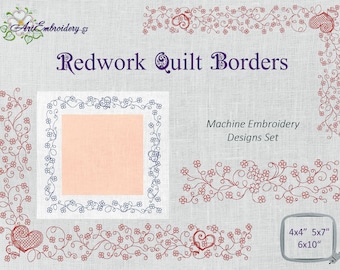 Set OF 5 Borders Machine Embroidery Designs Line Embroidery - Etsy