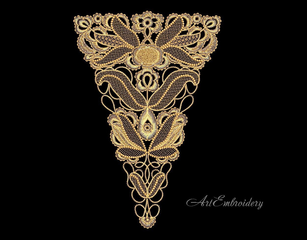 Lacy Stomacher Machine Embroidery Designs Set for 18th - Etsy Canada