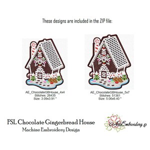 FSL Chocolate Gingerbread House: Machine Embroidery Lace Design (4x4 ...