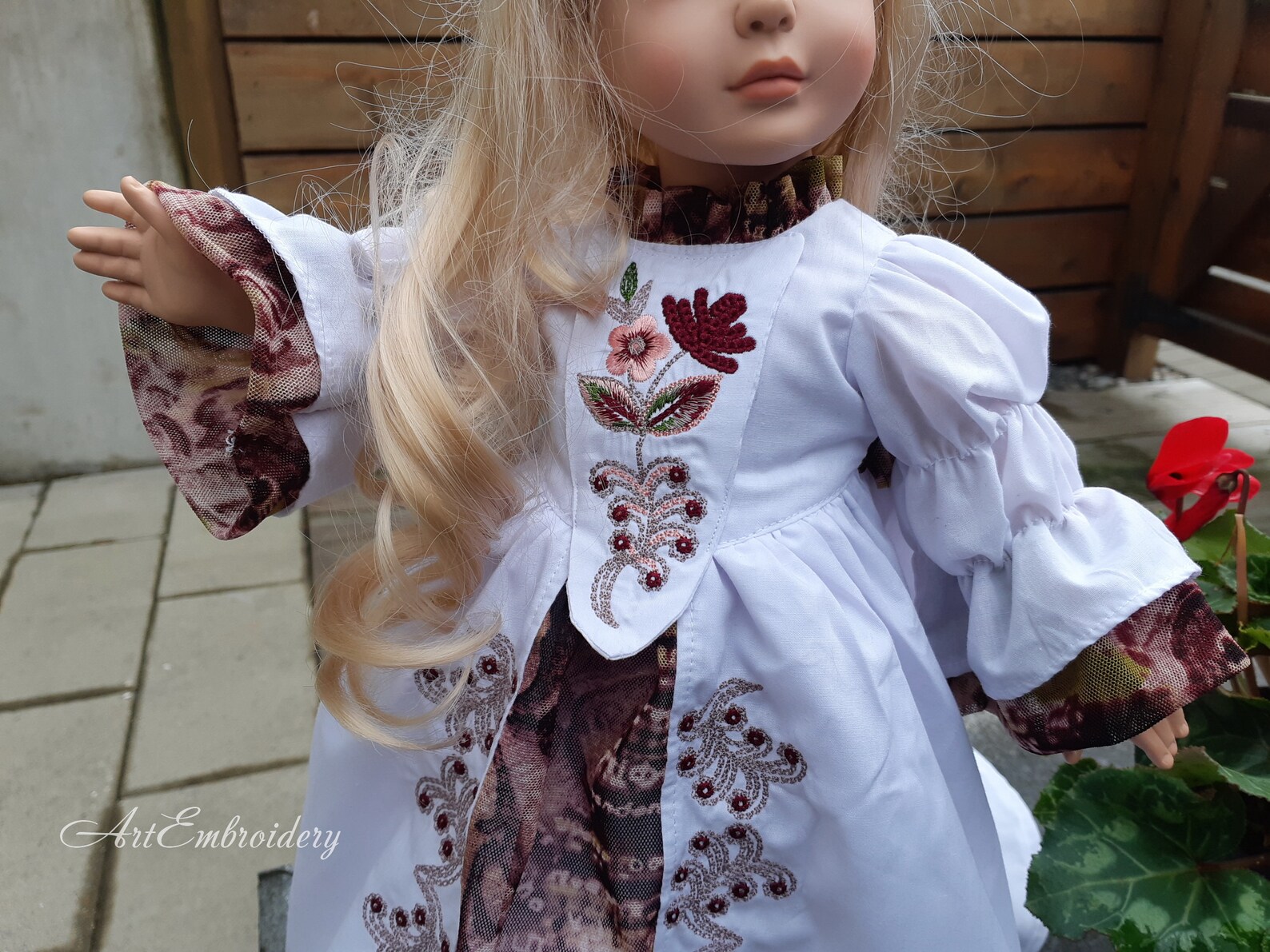 Chain Borders and Flowers - Machine Embroidery Doll Designs Set - Etsy