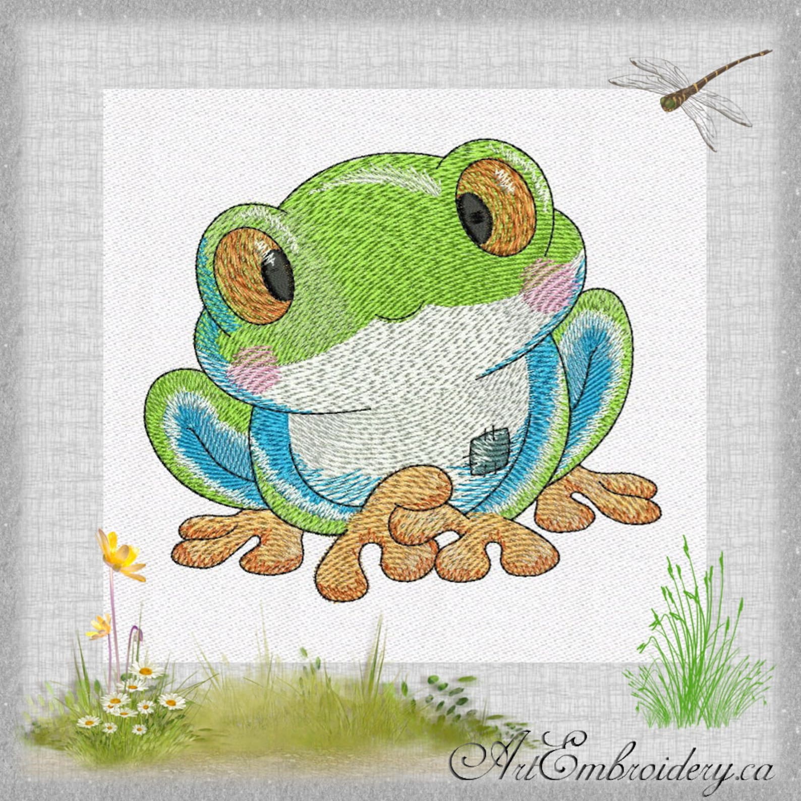 Tree Frog Machine Embroidery Designs Set for a Babies and - Etsy