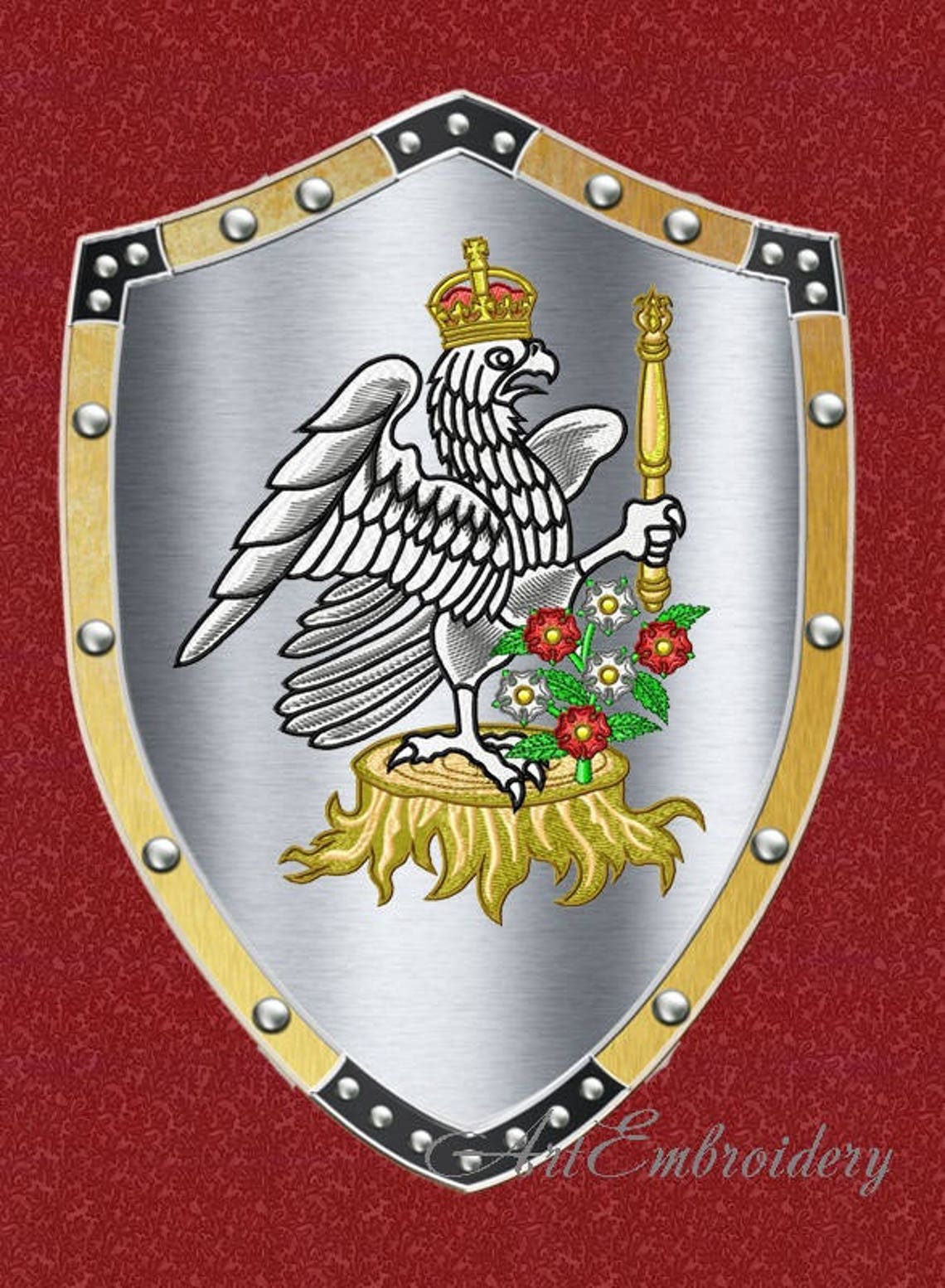 Silver Falcon Falcon Argent With Crow and Scepter Royal | Etsy