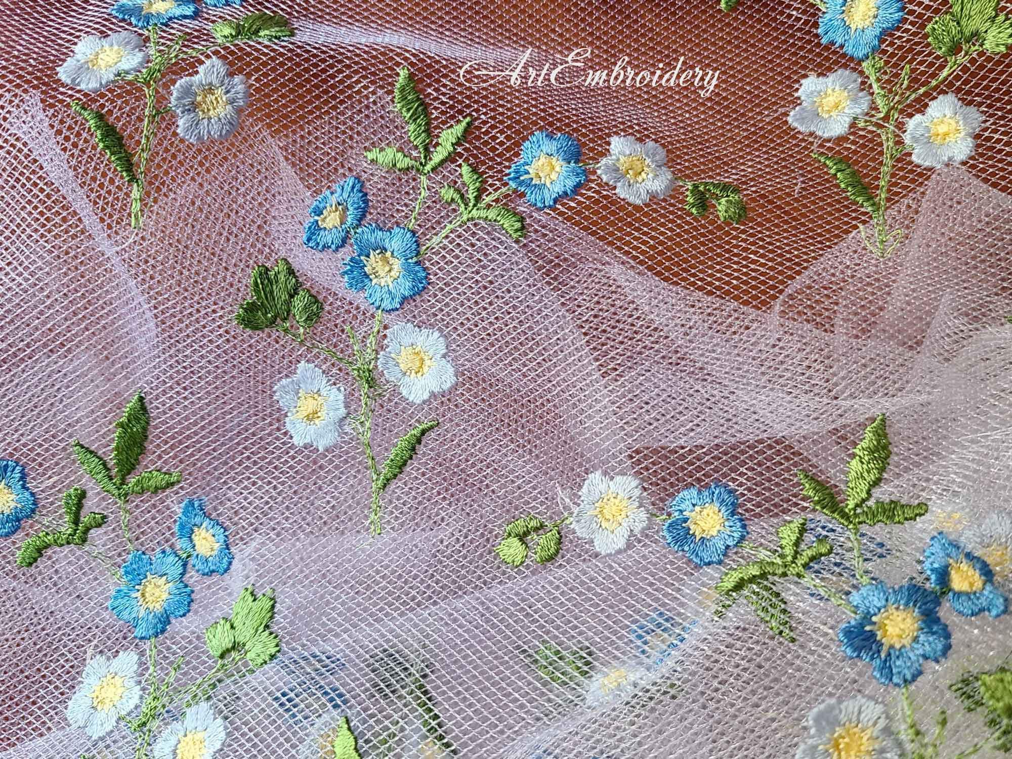 Forget-me-not Field Machine Embroidery Flowers Designs Set - Etsy