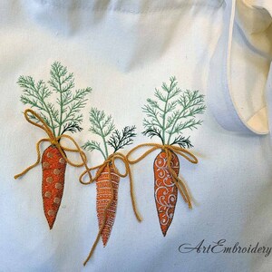 Patterned Carrots - Vegies Machine Embroidery Designs Set for Hoop 5x7 ...