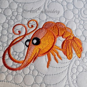 Shrimp - Machine Embroidery Design in 2 Sizes - Etsy
