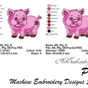 Pig - Machine Embroidery Designs Set for a Babies and Children of a ...