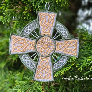 FSL Celtic Cross Embroidery Design: Norse Knot Suncatcher (4x4, 5x7 ...