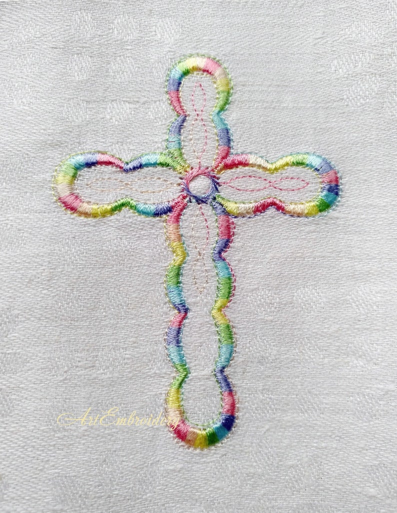 Cross 11 - Machine Embroidery Design in Three Sizes - Etsy
