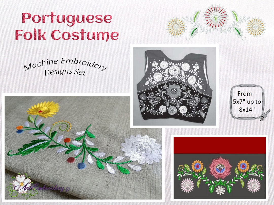 Portuguese Folk Embroidery - Machine Embroidery Designs Set for ...