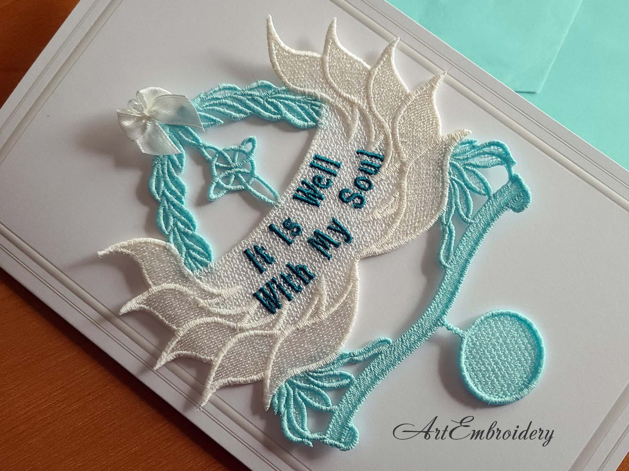 Christian Memorial FSL Ornament – Machine Embroidery ITH Project Lace ...