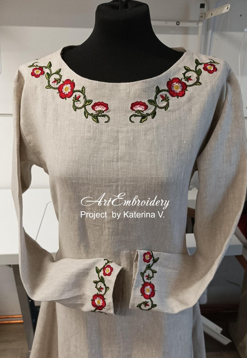 Tudor Rose Machine Embroidery Designs: Single Rose, Branches, Borders ...