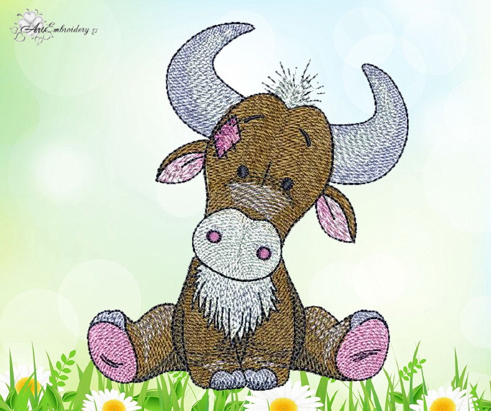 Yak Machine Embroidery Design: Baby & Children's Toy (4x4, 5x7 Hoop) - Etsy