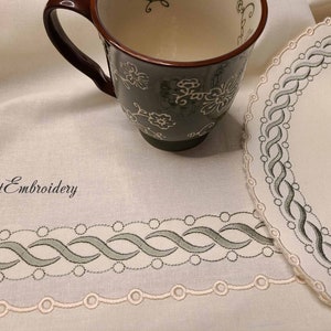 Rope Borders Machine Embroidery Designs: Curved & Straight (digital ...
