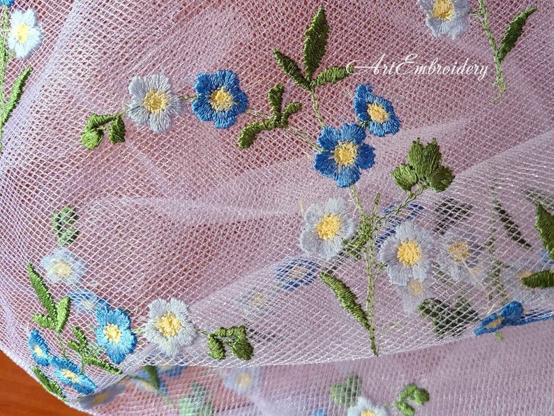 Forget-me-not Field Machine Embroidery Flowers Designs Set - Etsy