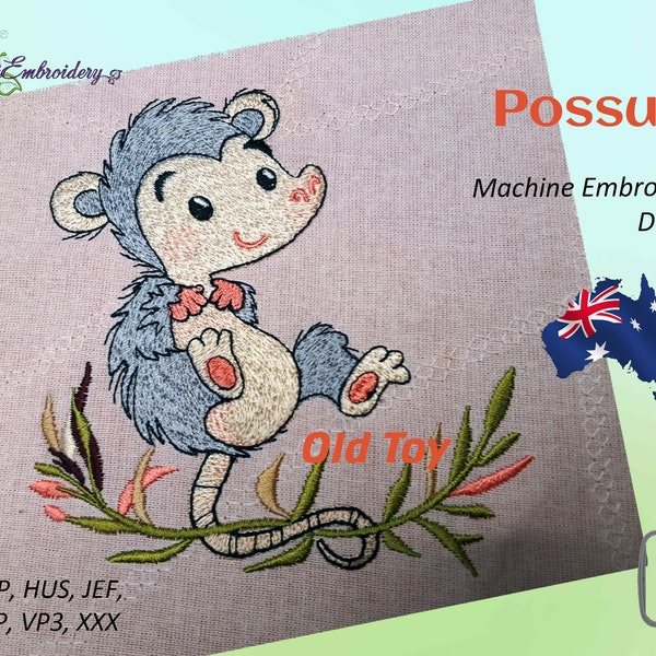 Machine Embroidery Possum Designs - Etsy