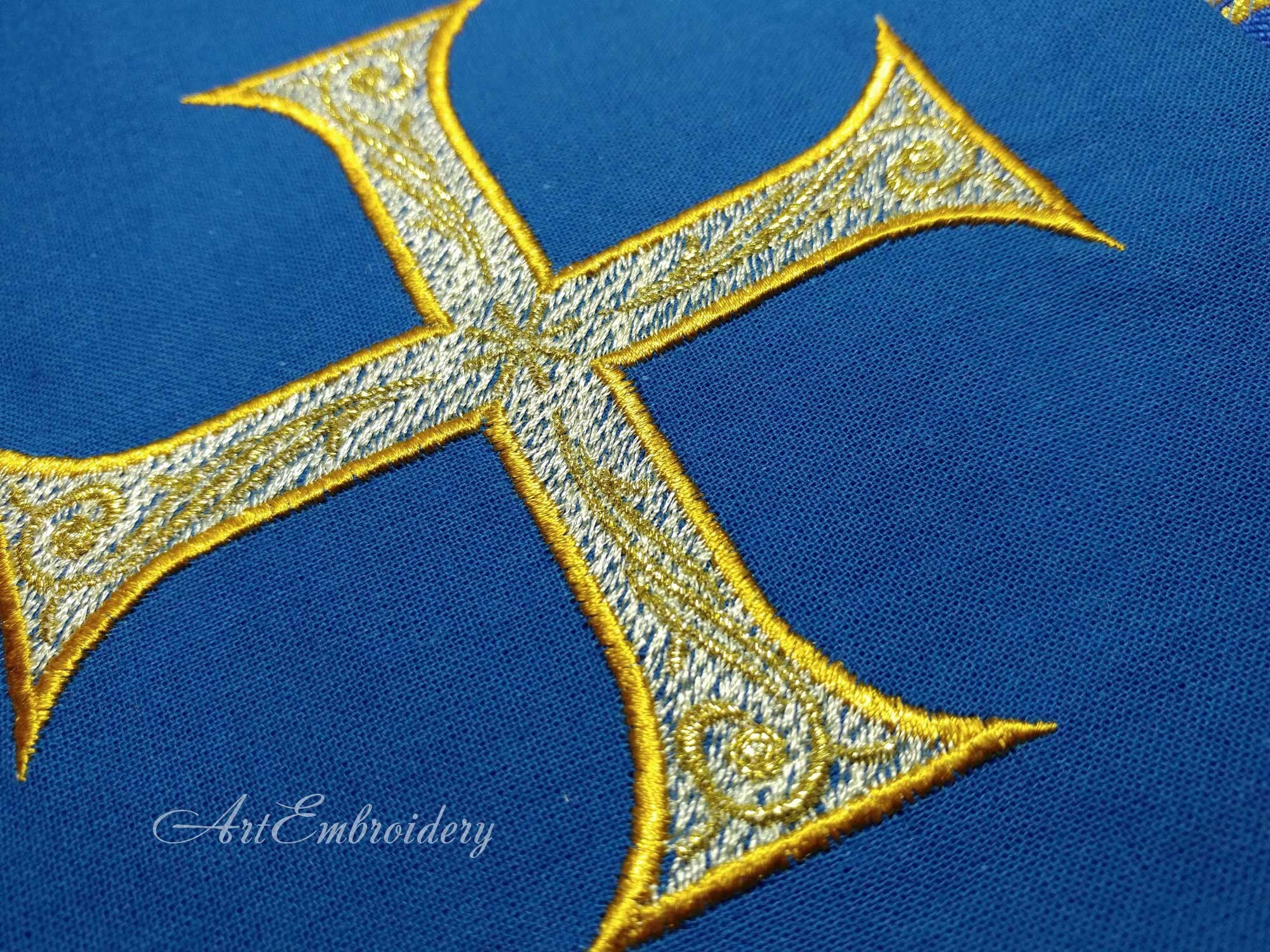 Symmetrical Crosses Machine Embroidery Design in several | Etsy