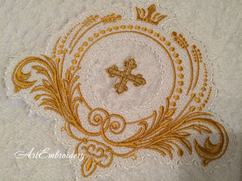 Royal Monogram Frame Machine Embroidery Design in three | Etsy