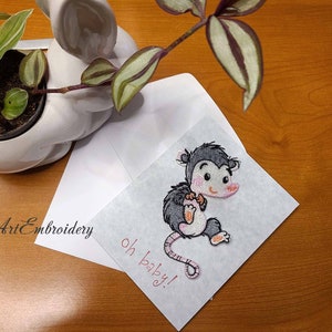 FSL Baby Possum – Machine Embroidery ITH Lace Project Animals Design in ...