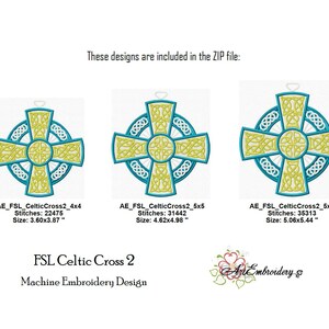 FSL Celtic Cross Embroidery Design: Norse Knot Suncatcher (4x4, 5x7 ...
