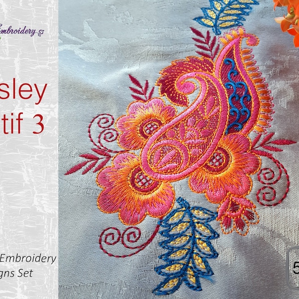 Paisley Embroidery - Etsy