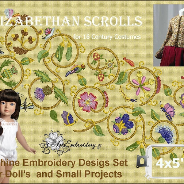 Elizabethan Machine Embroidery Designs - Etsy