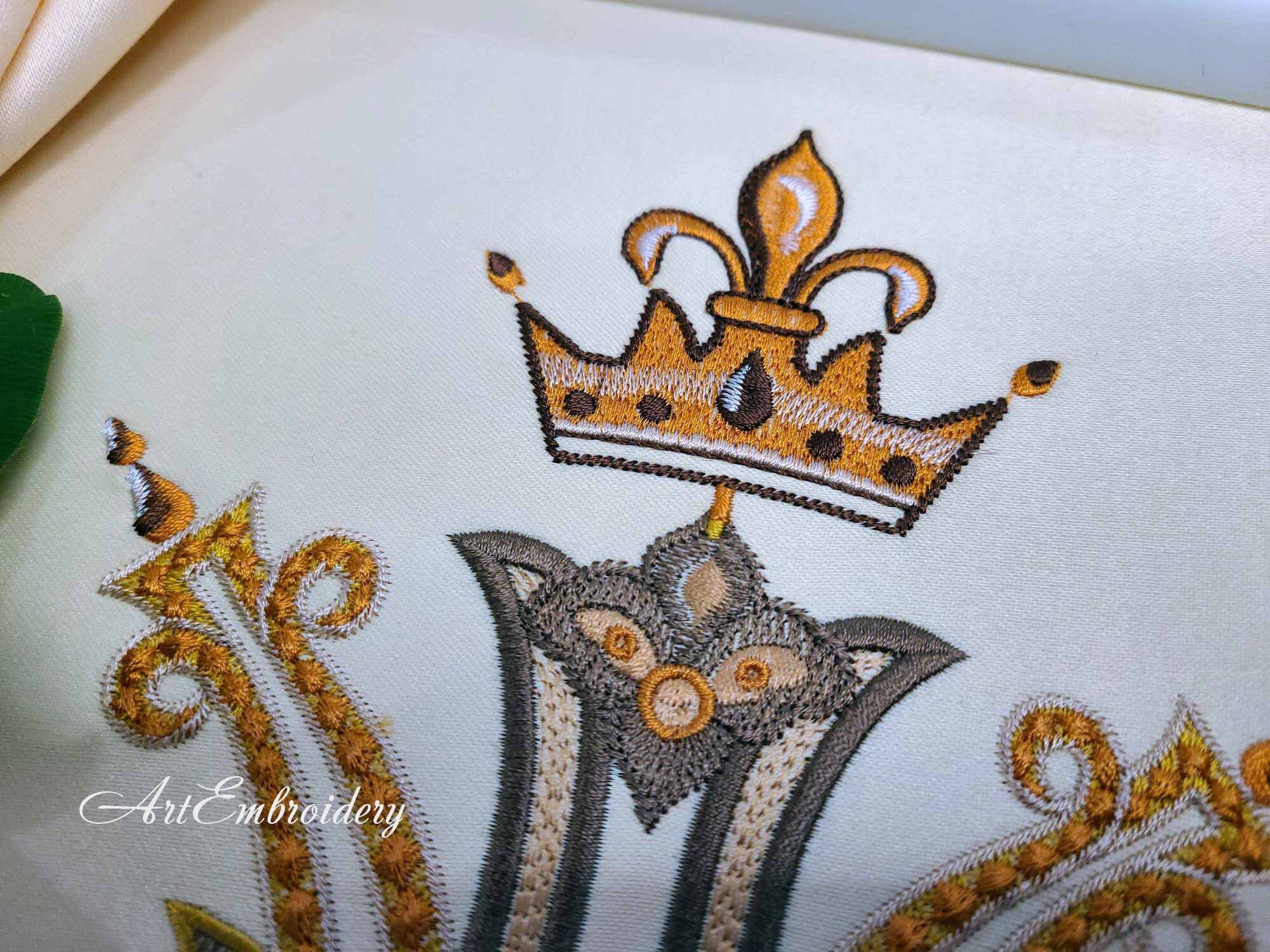 Auspice Maria Monogram Machine Embroidery Design (8x12", 10x12") - Etsy