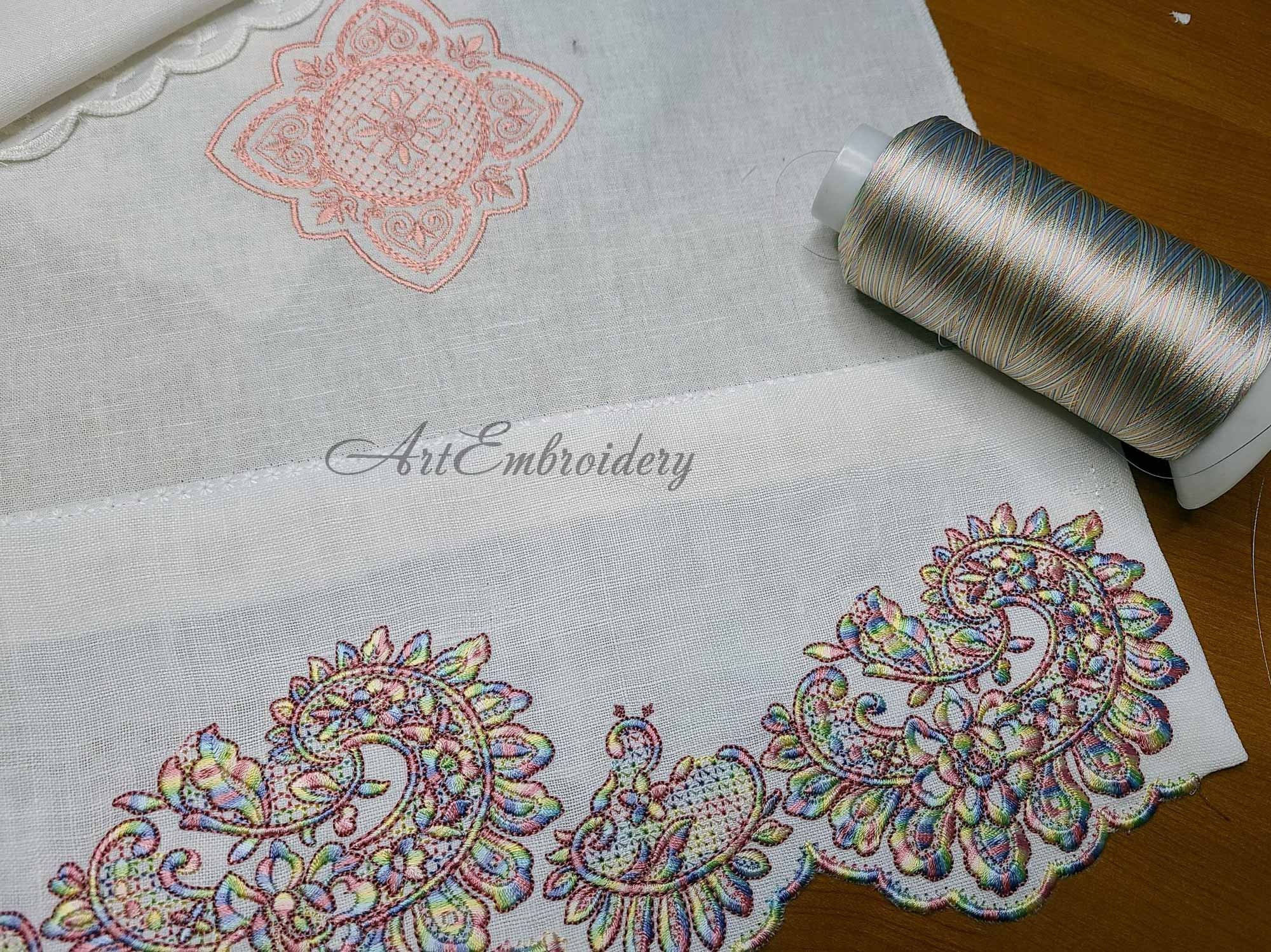Tracy Edge Border Machine Embroidery Designs Set for Hoop up - Etsy