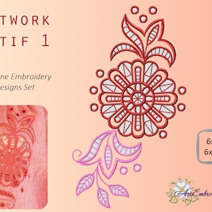 Cutwork Motif 1 Cutwork Machine Embroidery Designs Set for - Etsy