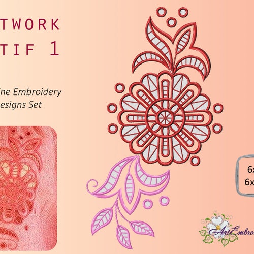 Cutwork Motif 1 Cutwork Machine Embroidery Designs Set for - Etsy