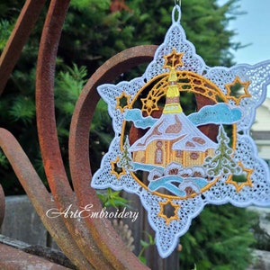 FSL Blessed Star: Machine Embroidery Lace Design (digital Download) - Etsy