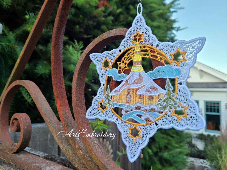 FSL Blessed Star: Machine Embroidery Lace Design (digital Download) - Etsy