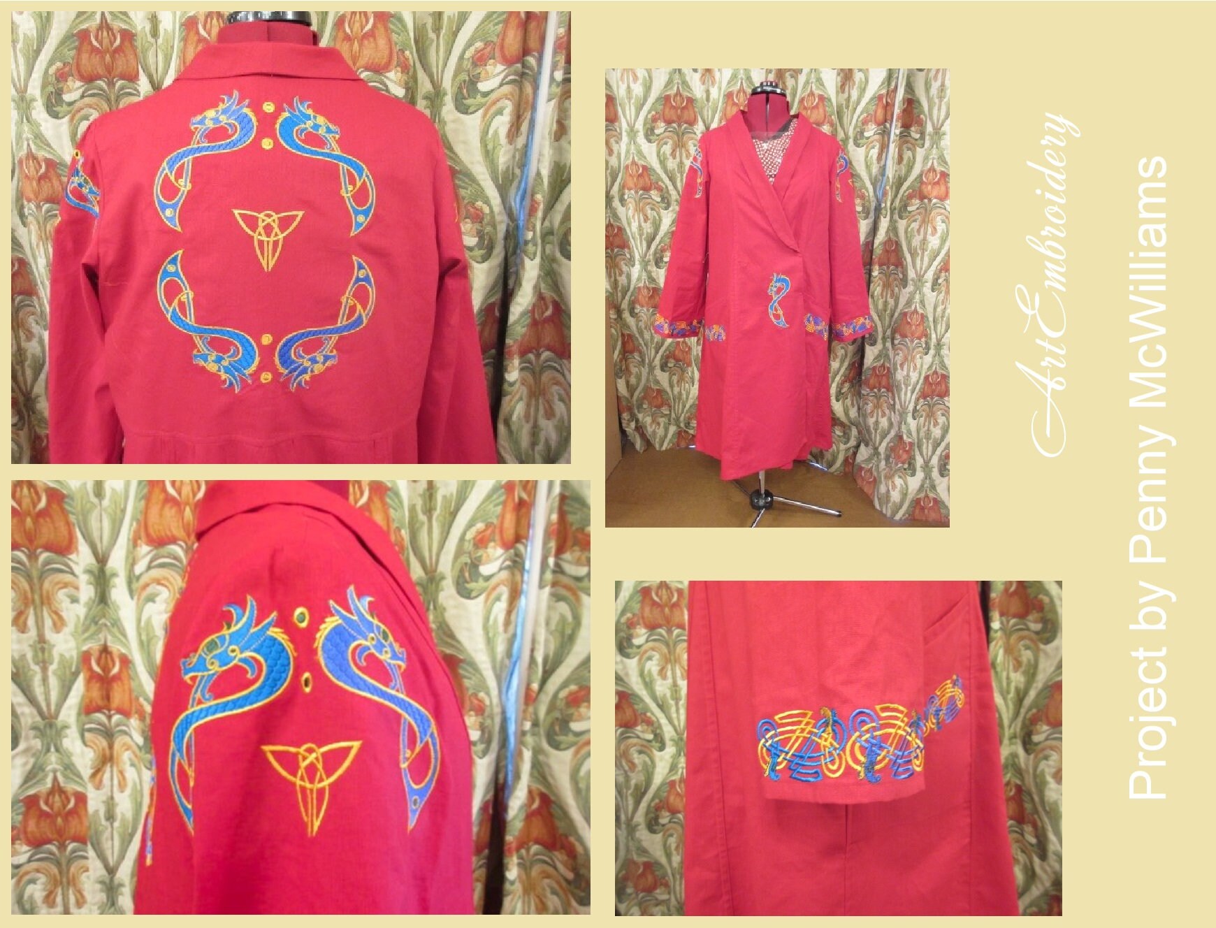 Medieval Dragon Tunic Embroidery Designs: Viking Celtic Set (5x7" to ...