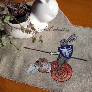 Medieval Knight Rabbit Machine Embroidery Design: Mystical Creature ...