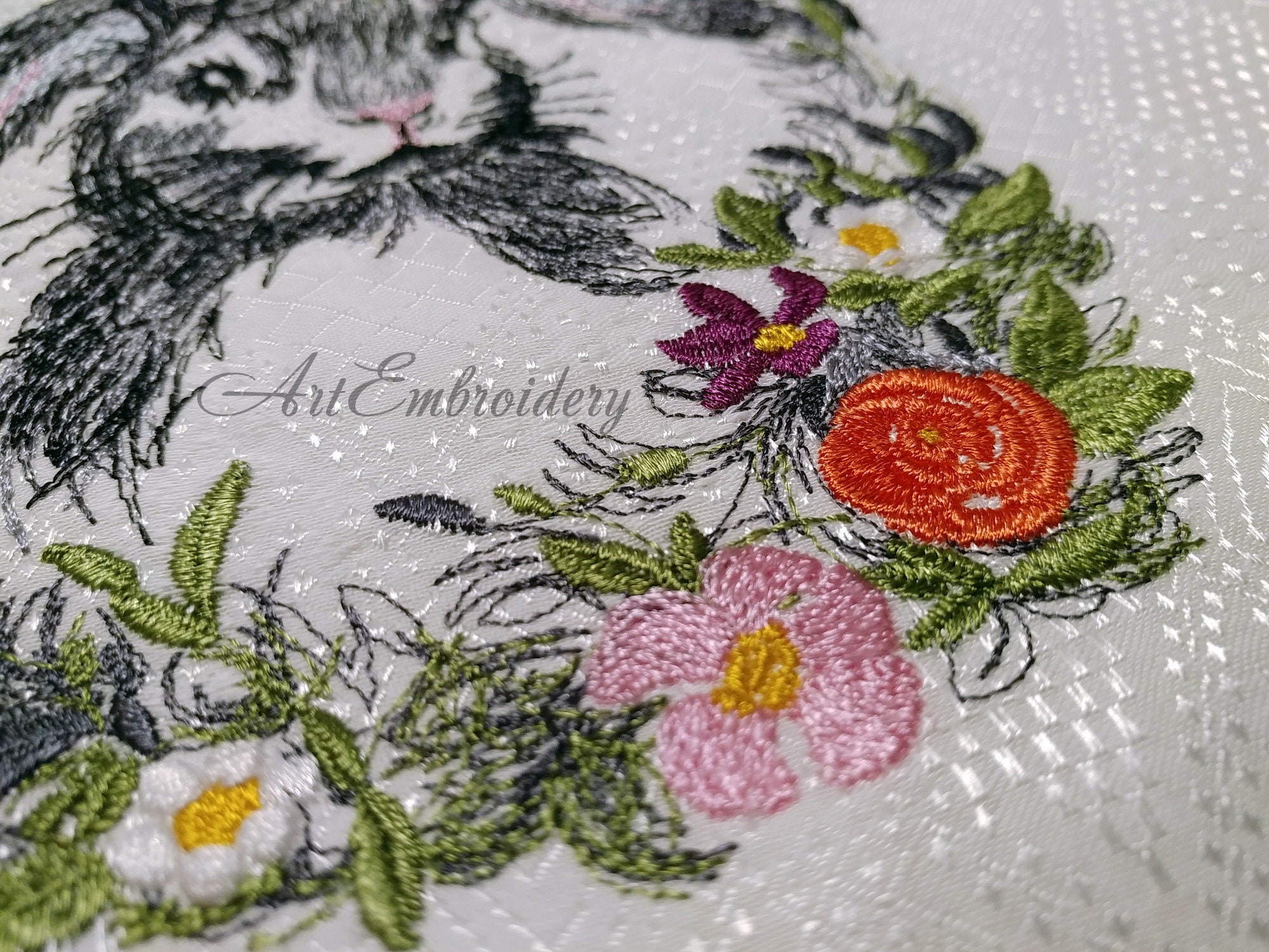 Floral Bunny - Machine Embroidery Design, 4 Sizes - Etsy