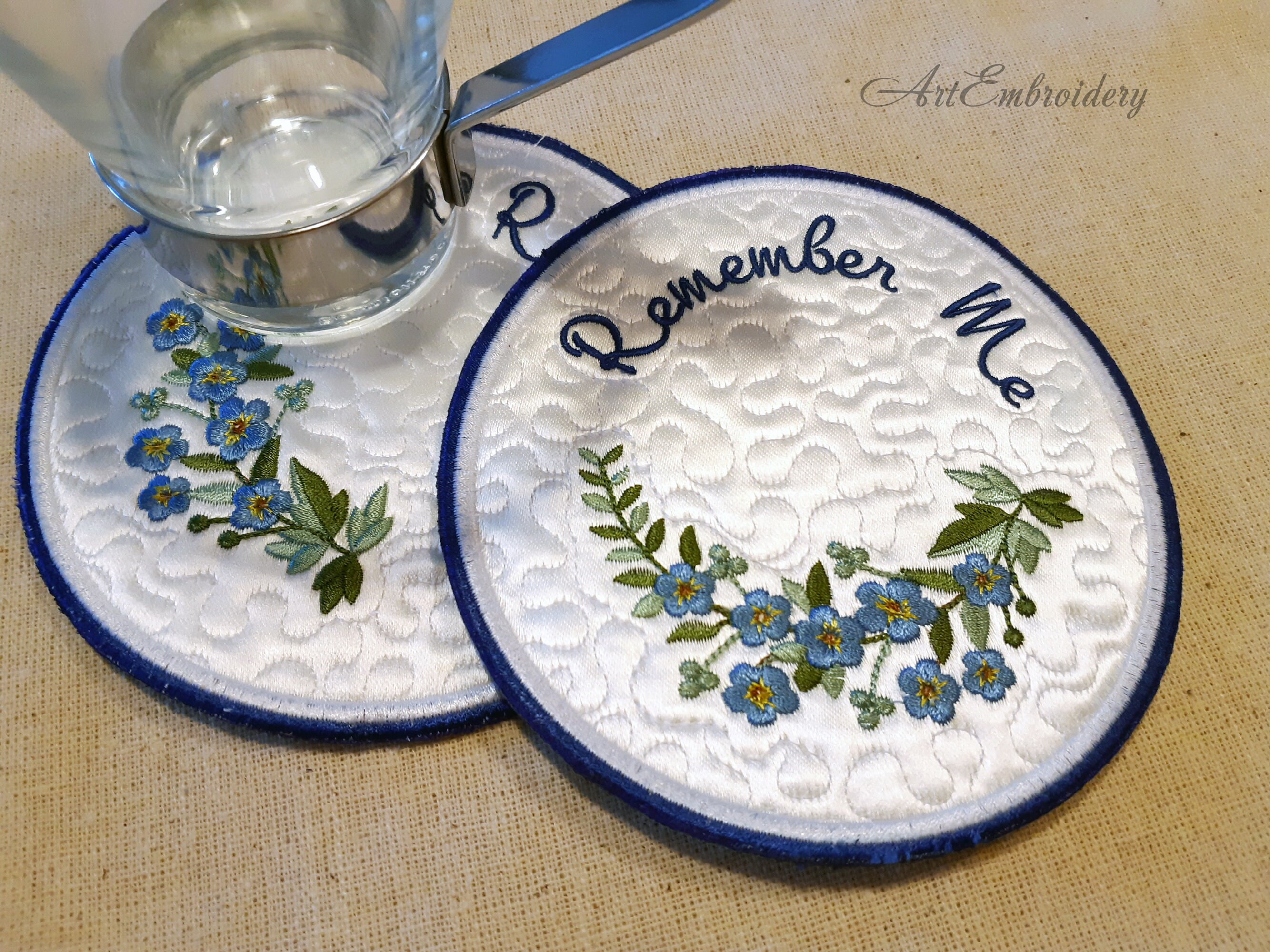 Forget-me-not Coaster This Words remember Me | Etsy