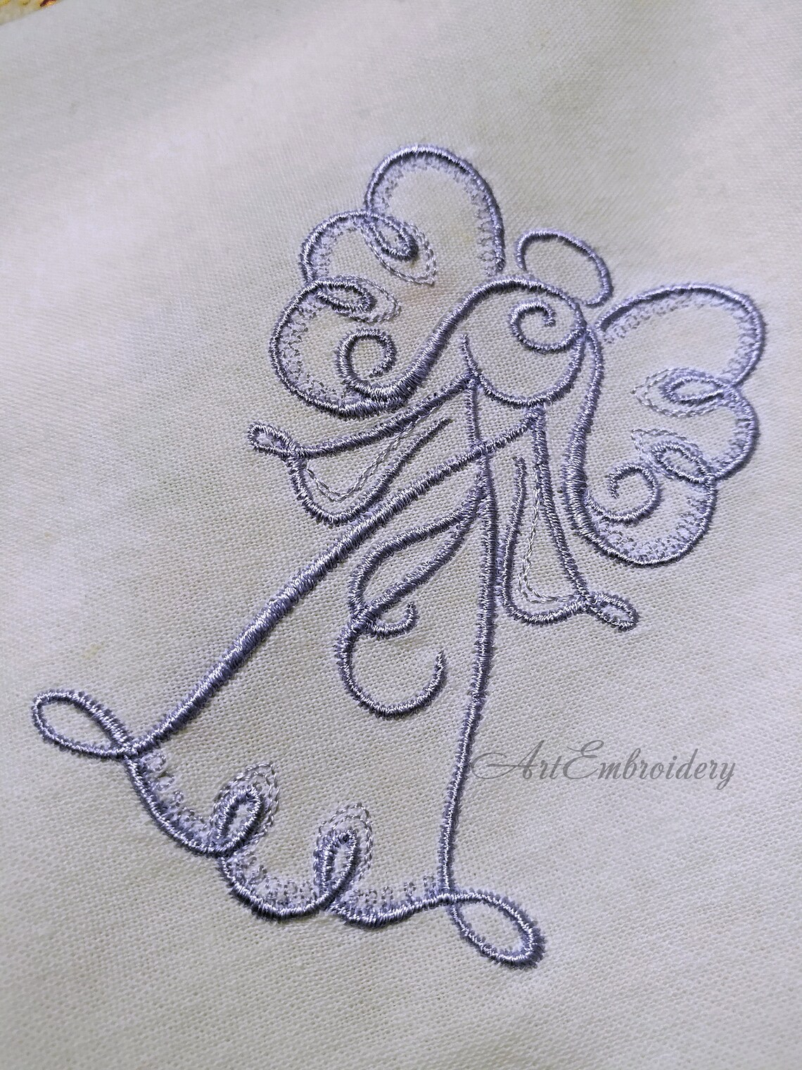 Curly Angel Machine Embroidery Design in Three Sizes for Hoops 4x4 ...