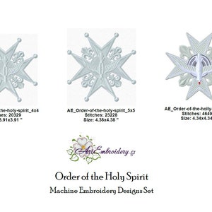 Order of the Holy Spirit Embroidery Design: FSL 3D Puffy Foam (4x4 ...