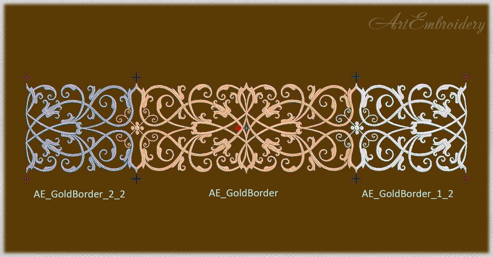 Gold Border 16th Century - Machine Embroidery Designs Set 1 - Etsy