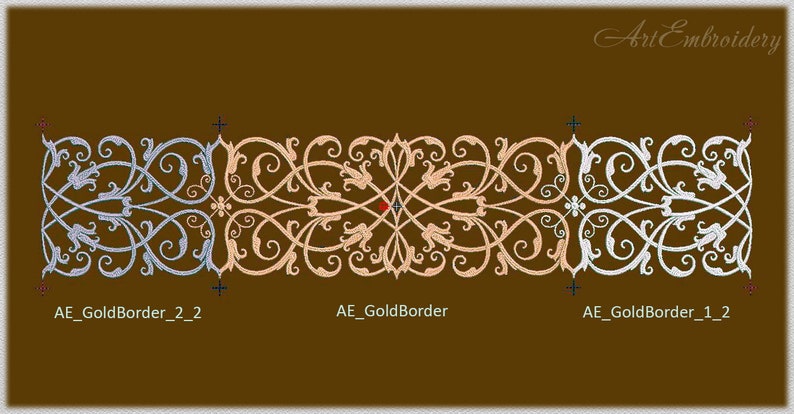 Gold Border 16th Century - Machine Embroidery Designs Set 1 - Etsy