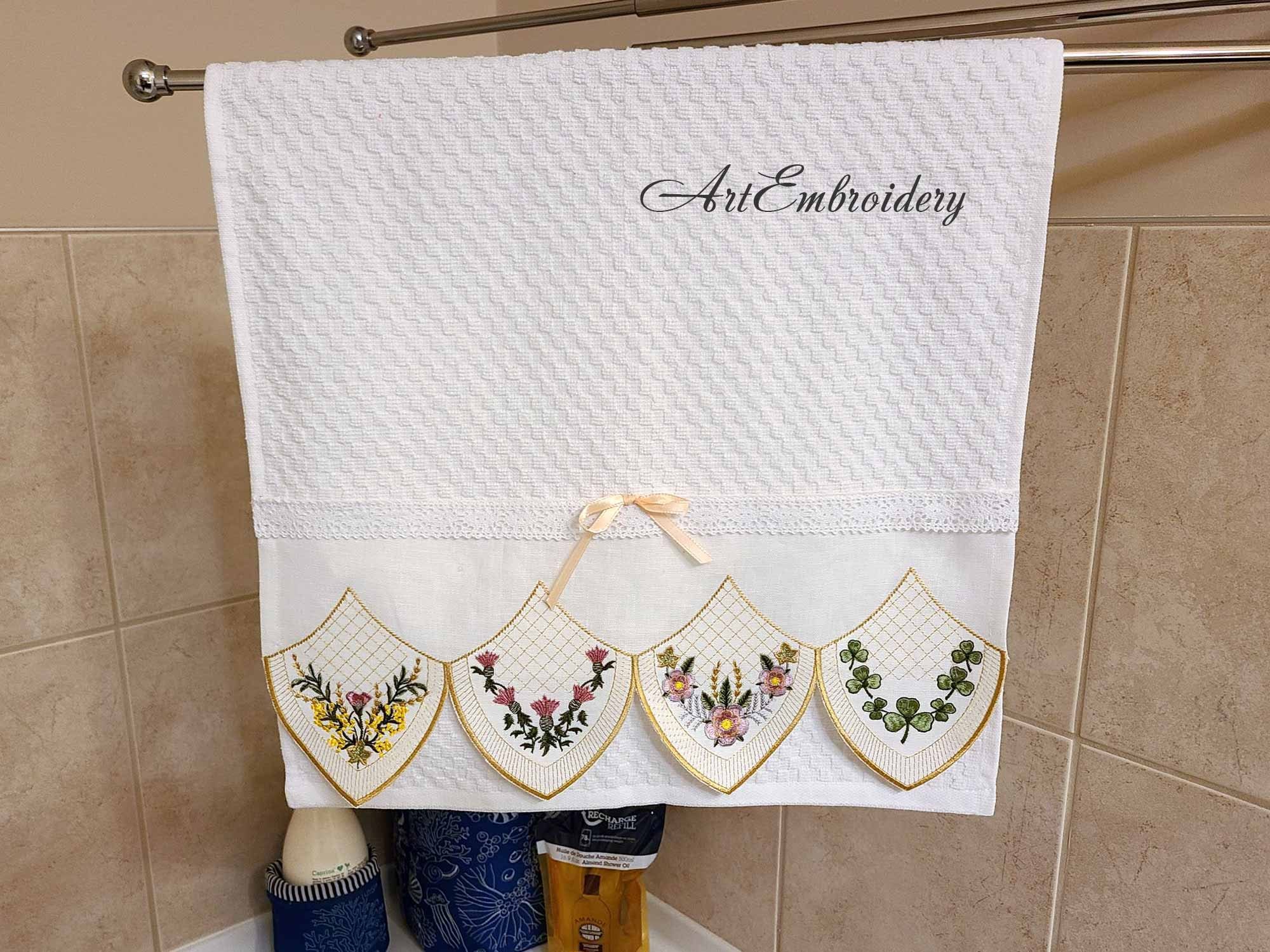 British Empire Flower Borders Machine Embroidery - Etsy