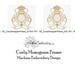 Curly Monogram Frame - Machine Embroidery Design (5x7, 6x8, 8x8) - Etsy ...