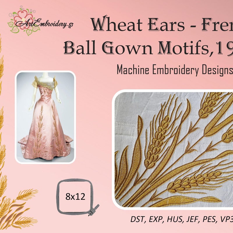 Wheat Embroidery - Etsy