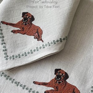 Rhodesian Ridgeback Machine Embroidery Design: Naturalistic Dog ...