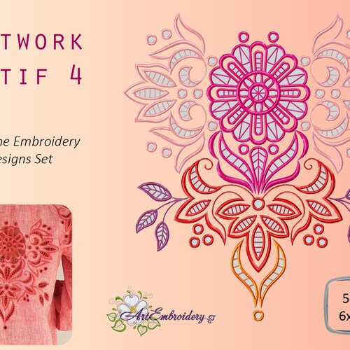 Cutwork Motif 1 Cutwork Machine Embroidery Designs Set for - Etsy