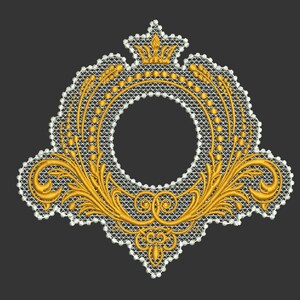 Royal Monogram Frame: Machine Embroidery Design ( 5x7, 6x8, 8x8 Hoop ...