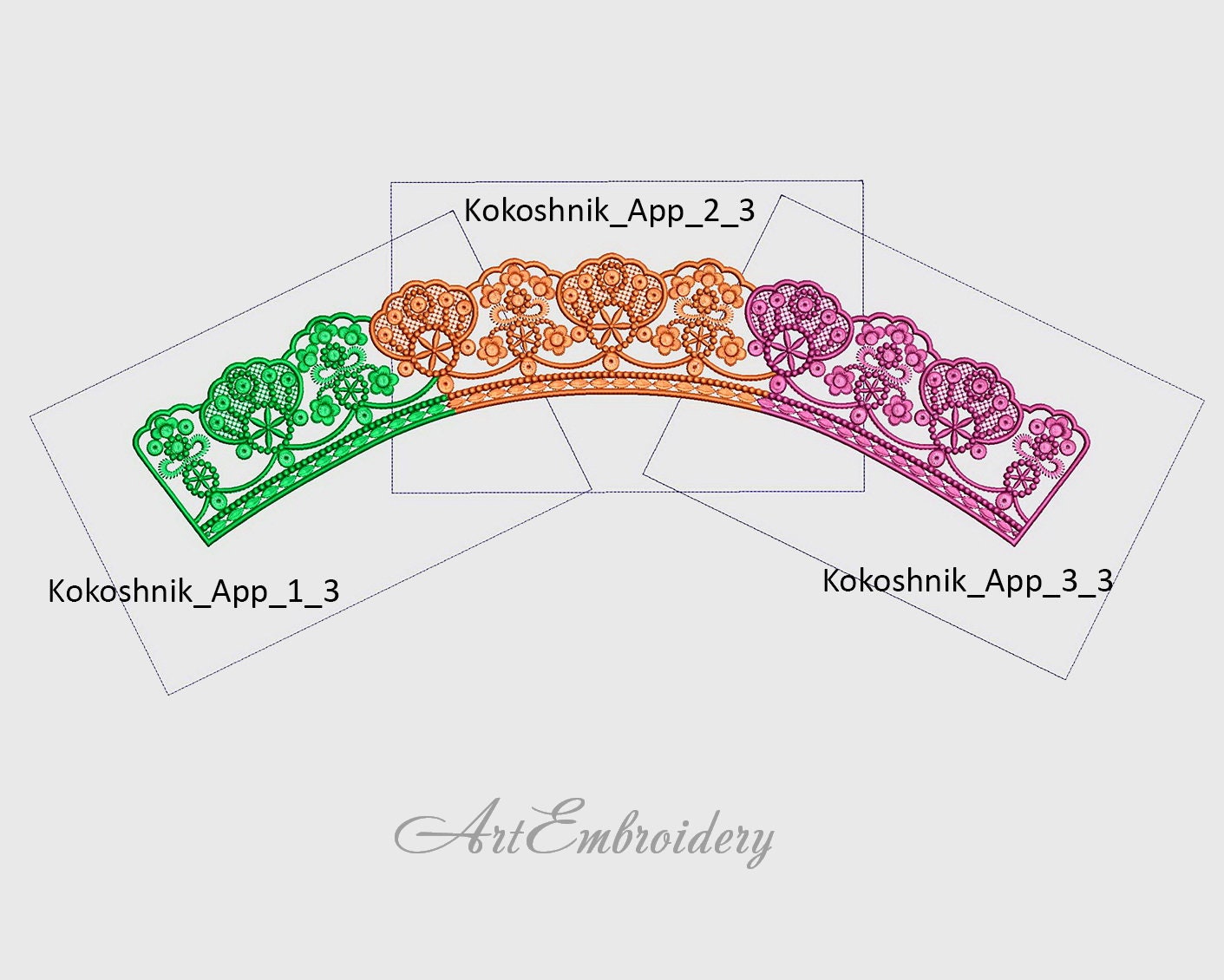 Kokoshnik Machine Embroidery Designs ITH Project in Two | Etsy