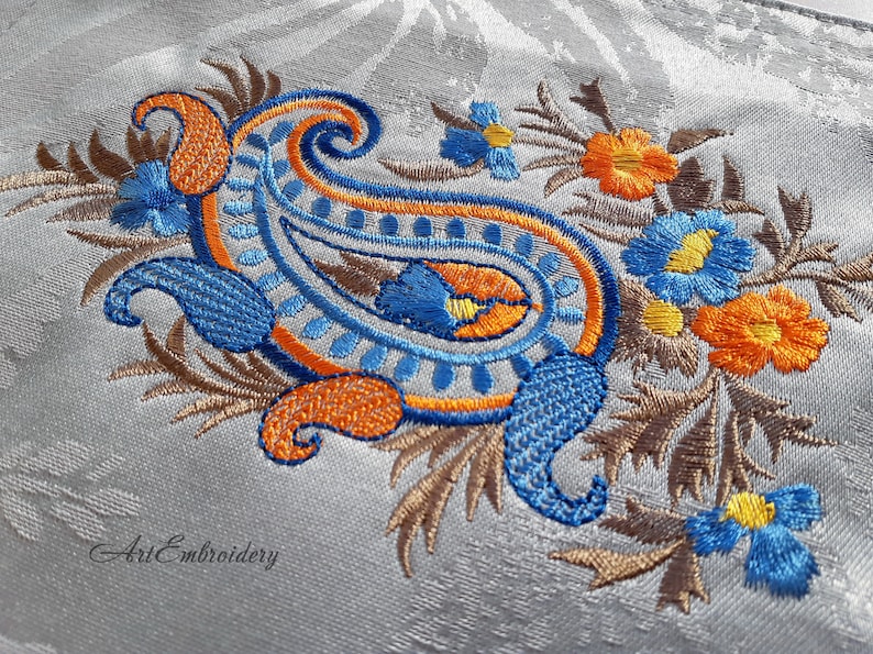 Paisley Motif 1 Machine Embroidery Designs Set for Hoop - Etsy