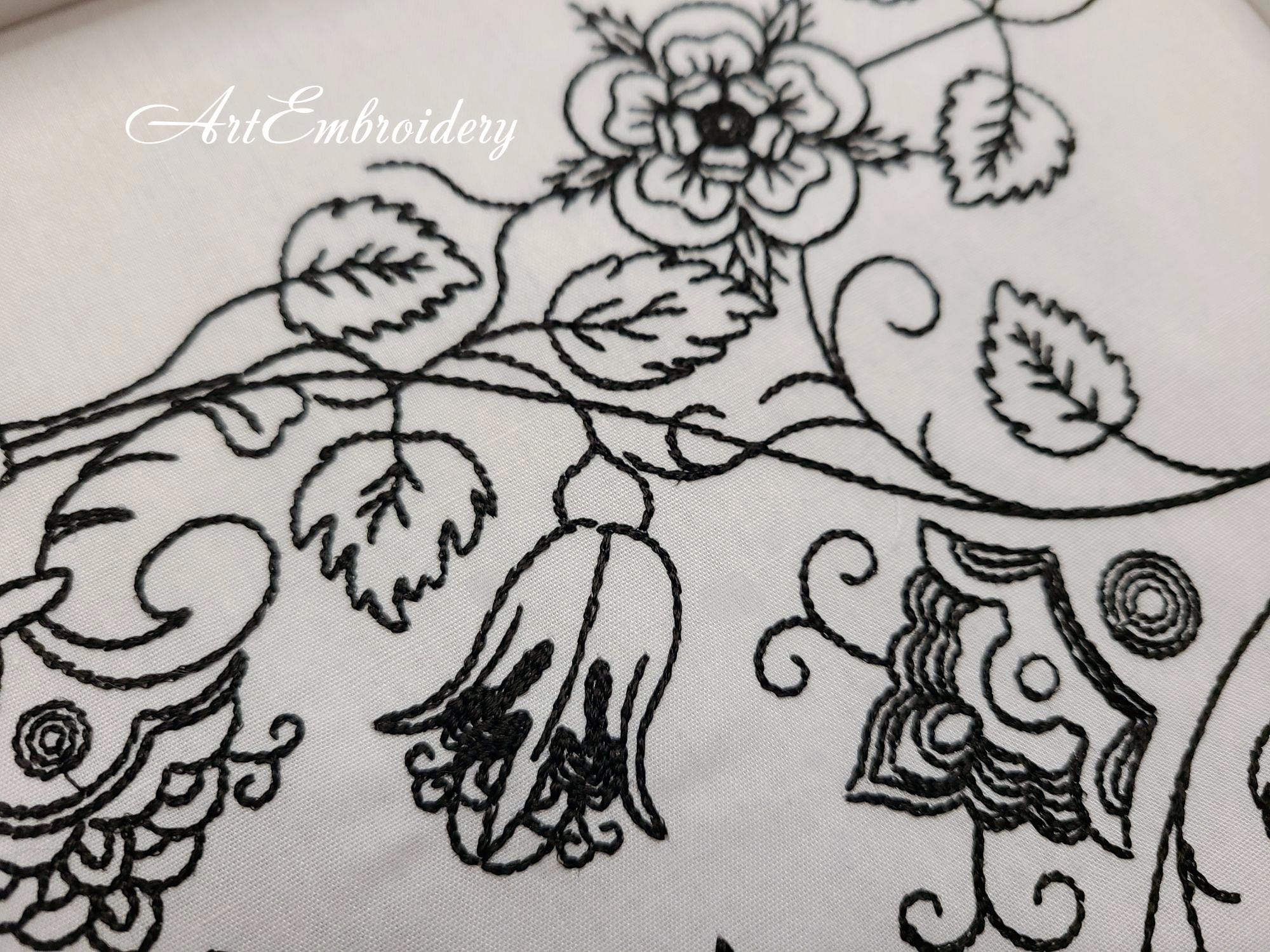 Elizabeth I Partlet and Sleeves- Machine Embroidery Blackwork Designs ...